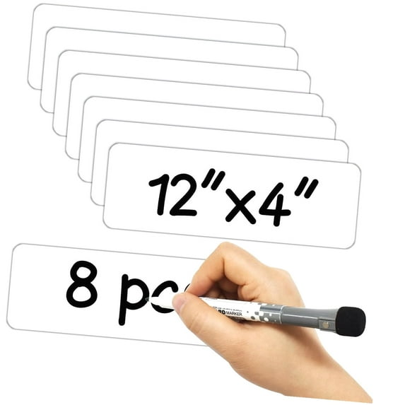 Highcool Big Labels 12" 4" White, Large Labels for Whiteboards ...