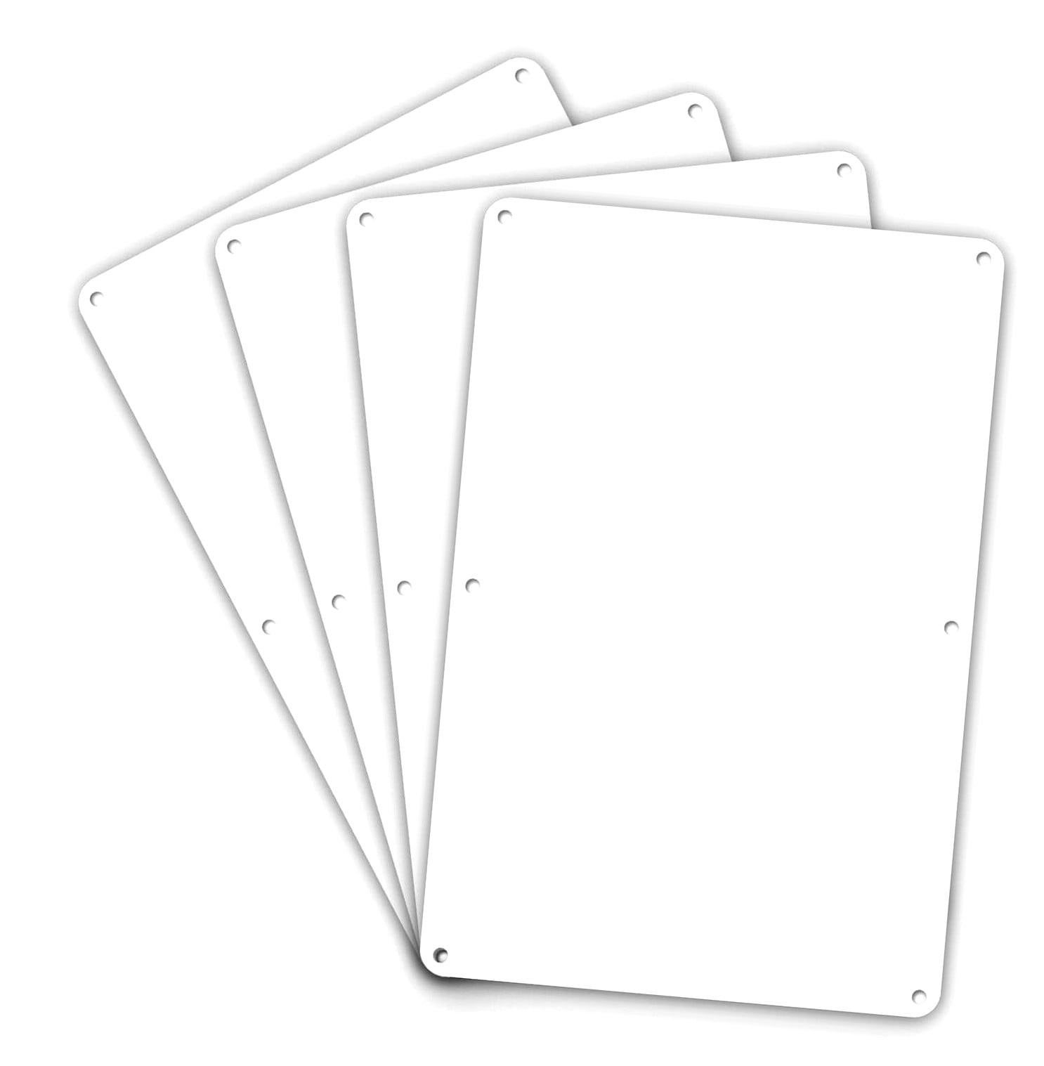 Highcool Blank Write- Metal Sign, 4-Pack 12 by 8 Inches Rust-Free ...