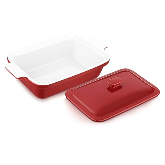Highcool Blossom Casserole Dish With Lid, 12x7 Lasagna Pan Deep with ...