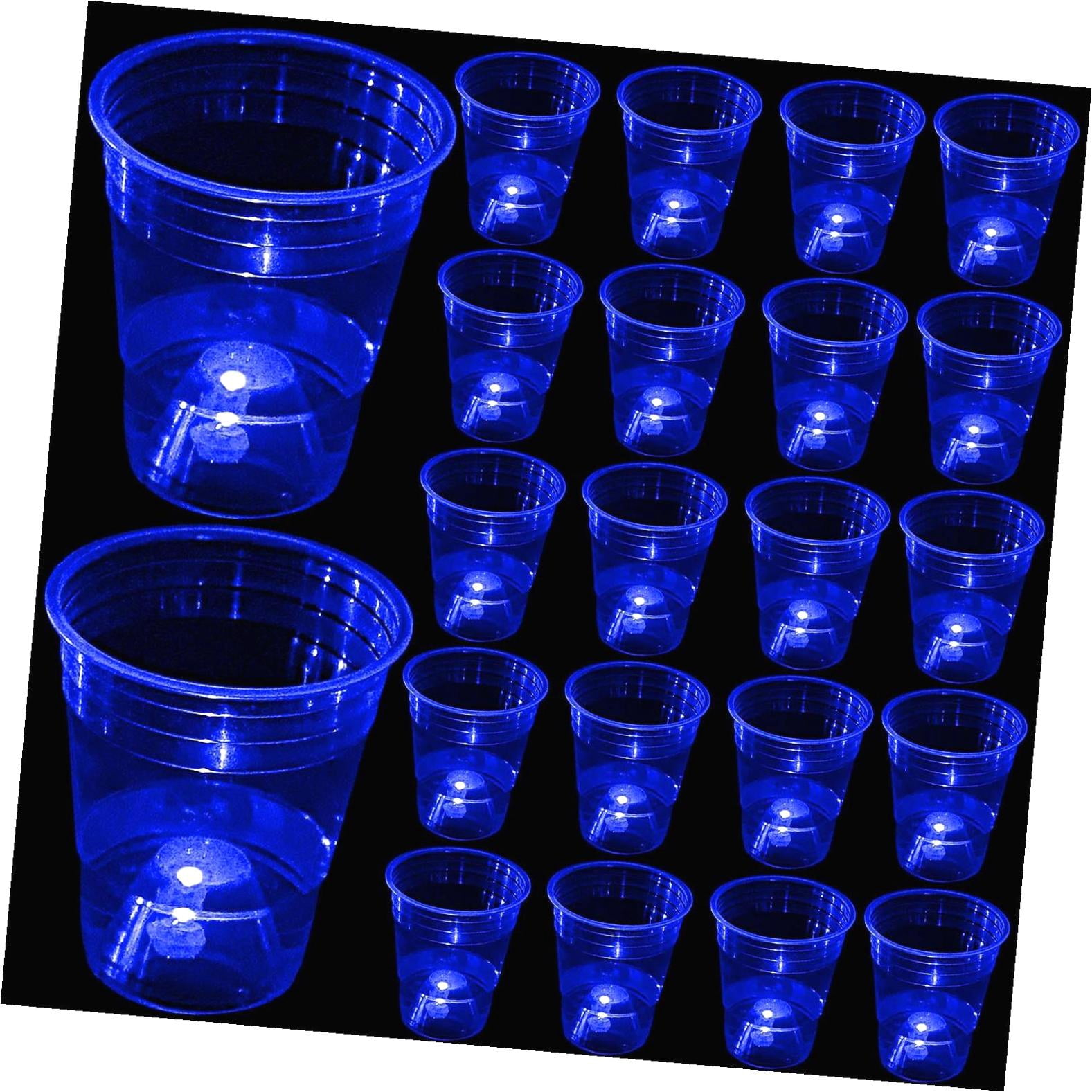 Highcool Blue Party Cups 40 Pack (16 oz) Plastic Cups for Birthday ...