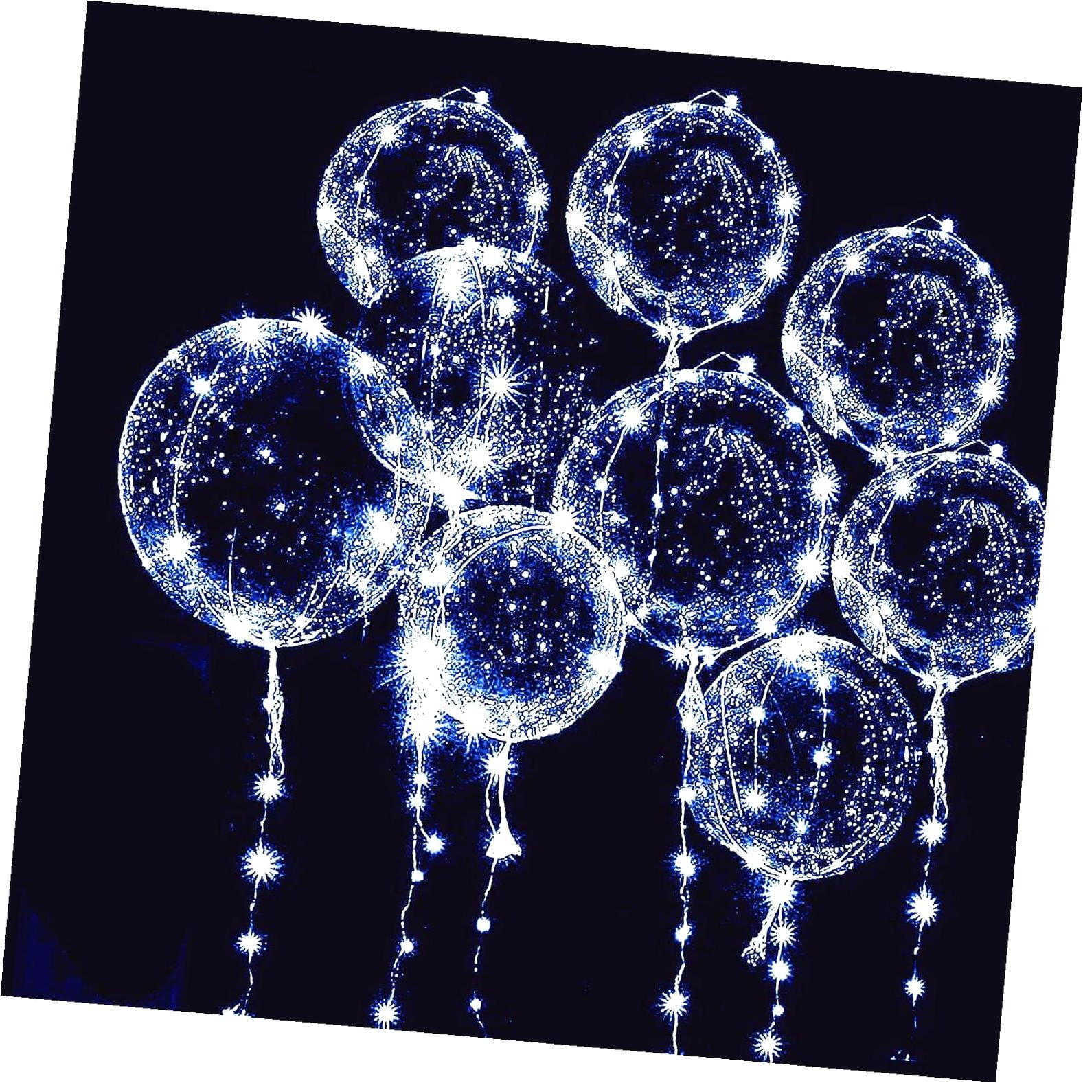 Highcool Bobo Balloons in Pure White, Clear Illuminated Balloons with ...