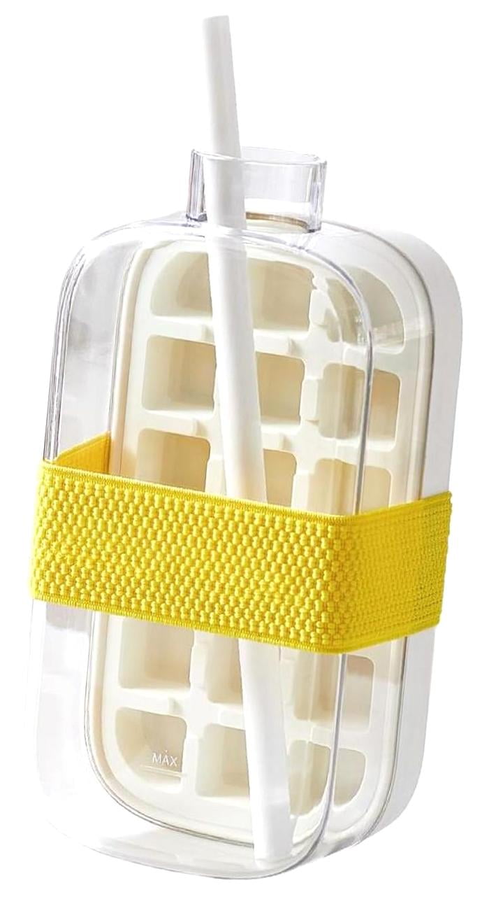 Highcool Bottle, Bottle Design with Yellow Band (White, 18 ice cubes ...