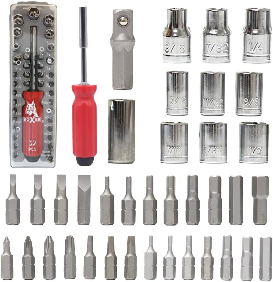 Highcool BoxerTool 39 Piece Magnet Screwdriver Tool Kit - Precision Soets, Bits, and Screwdriver ...