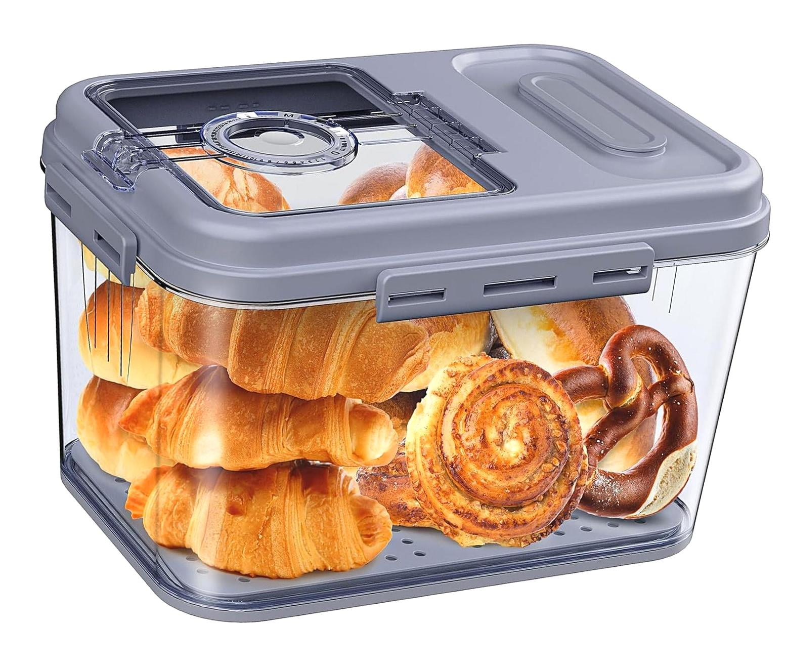 Highcool Bread Box Airtight Bread Container for Homemade, Clear Bread ...