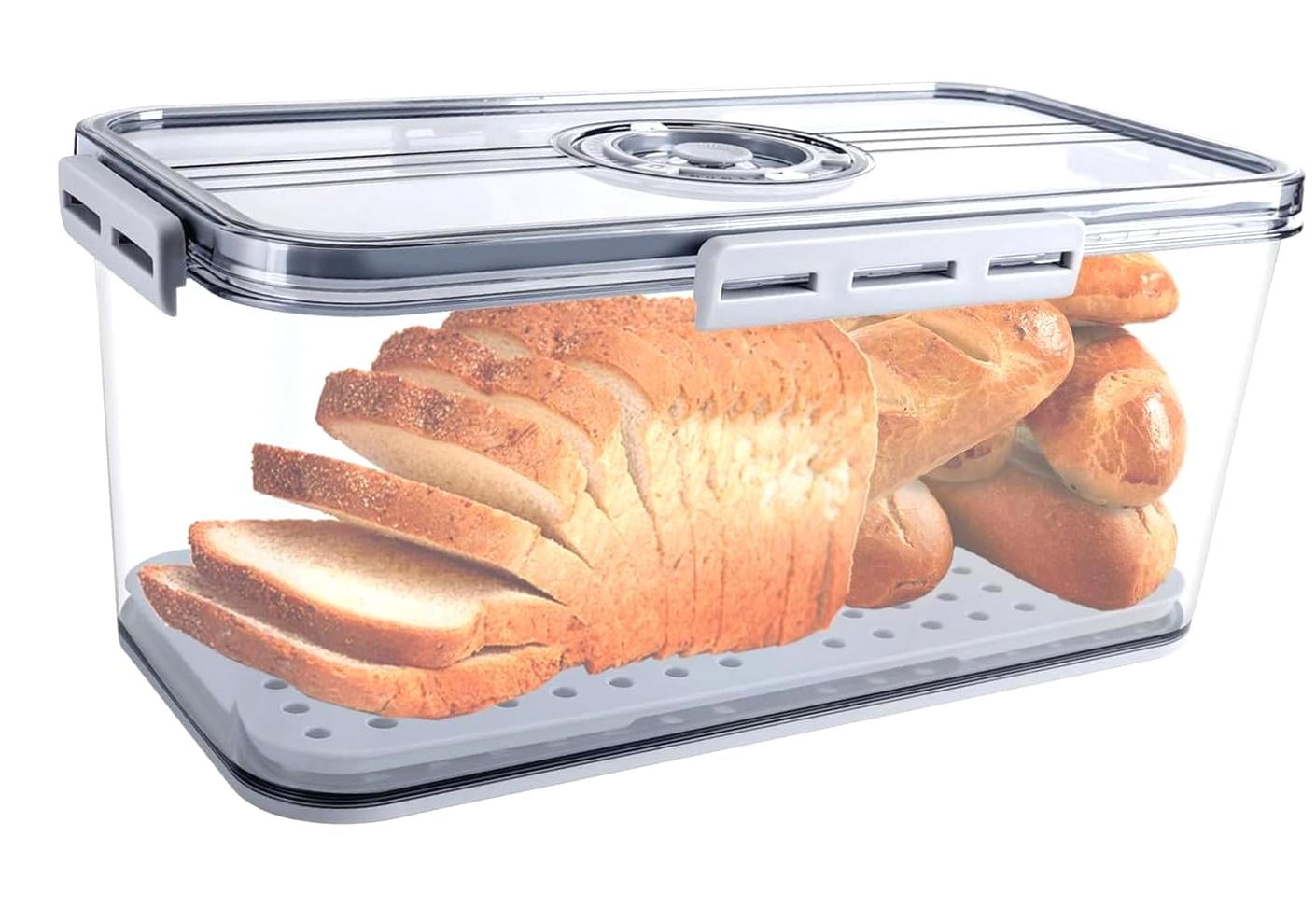 Highcool Bread Box for Kitchen Counter, Time Recording Bread Storage ...