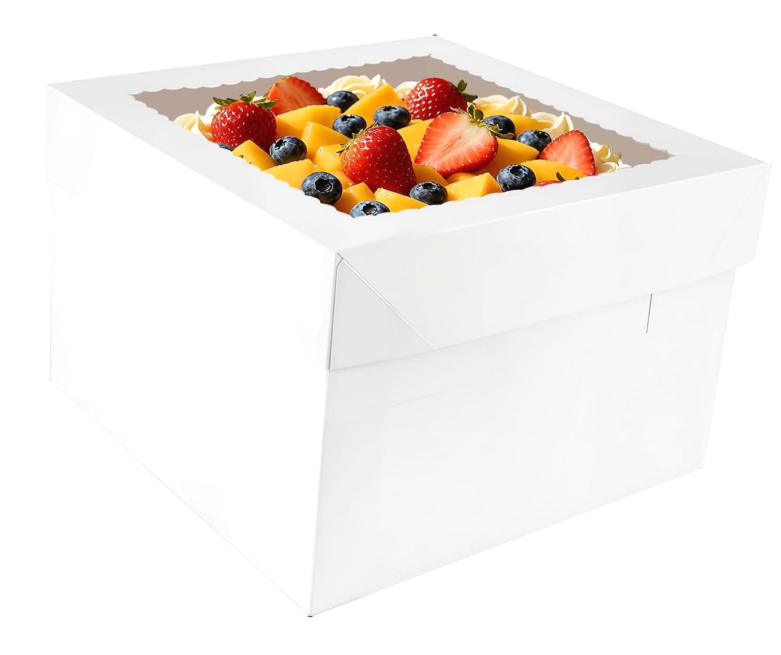 Highcool Cake Boxes 12 Inch, 15 PCS 12x12x8 Inch White Bakery Boxes ...