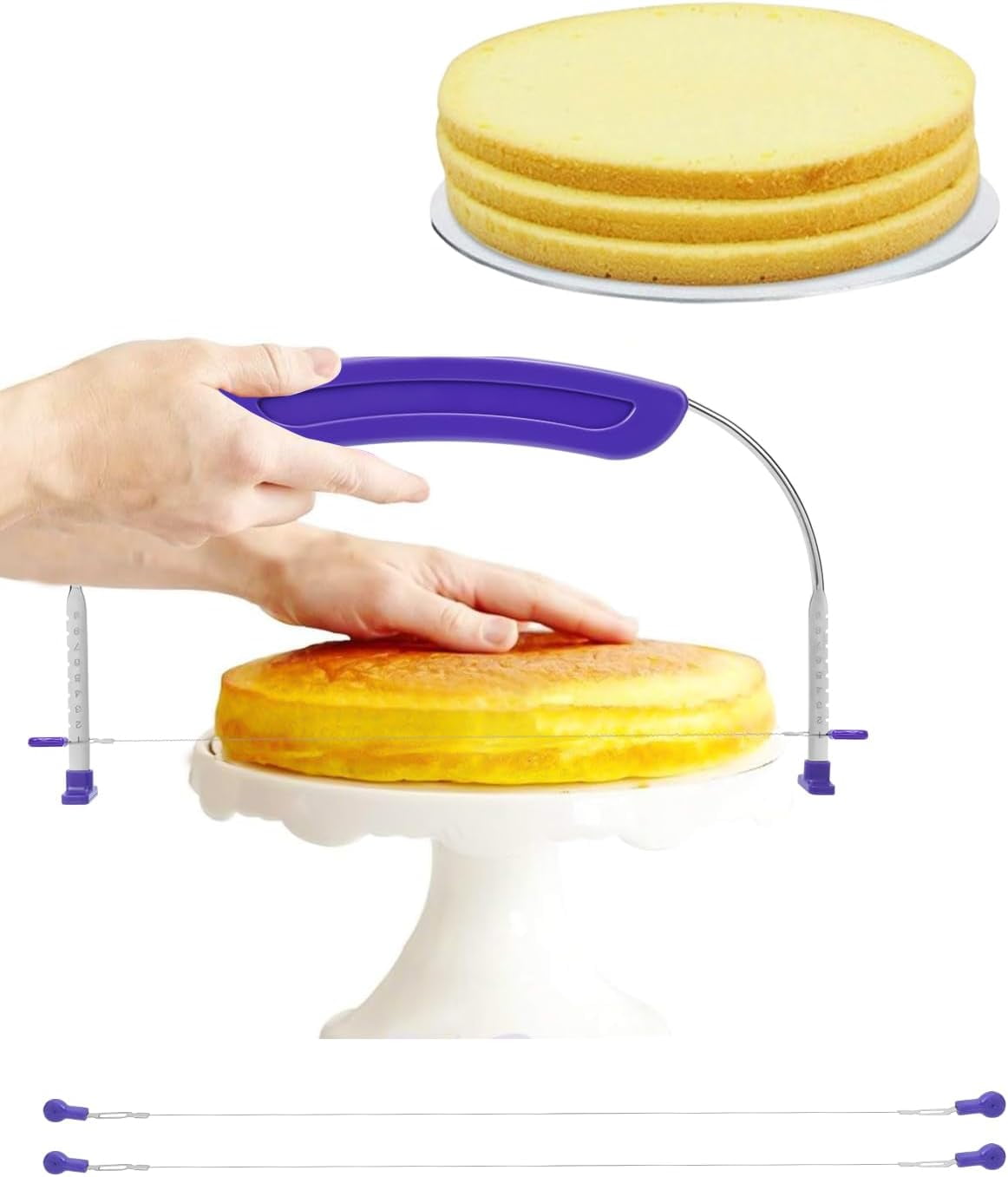 Highcool Cake Cutter Slicer Leveler, Steel Cake Leveler Slicer, Cake ...