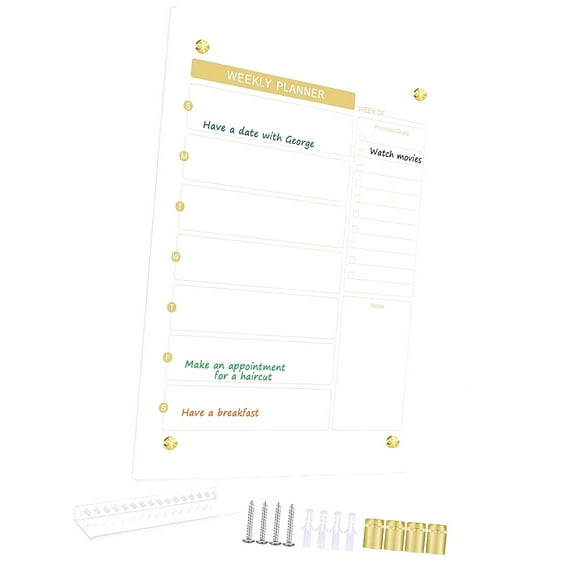 Highcool Calendar Whiteboard for Wall, Small Weekly Calendar Whiteboard ...