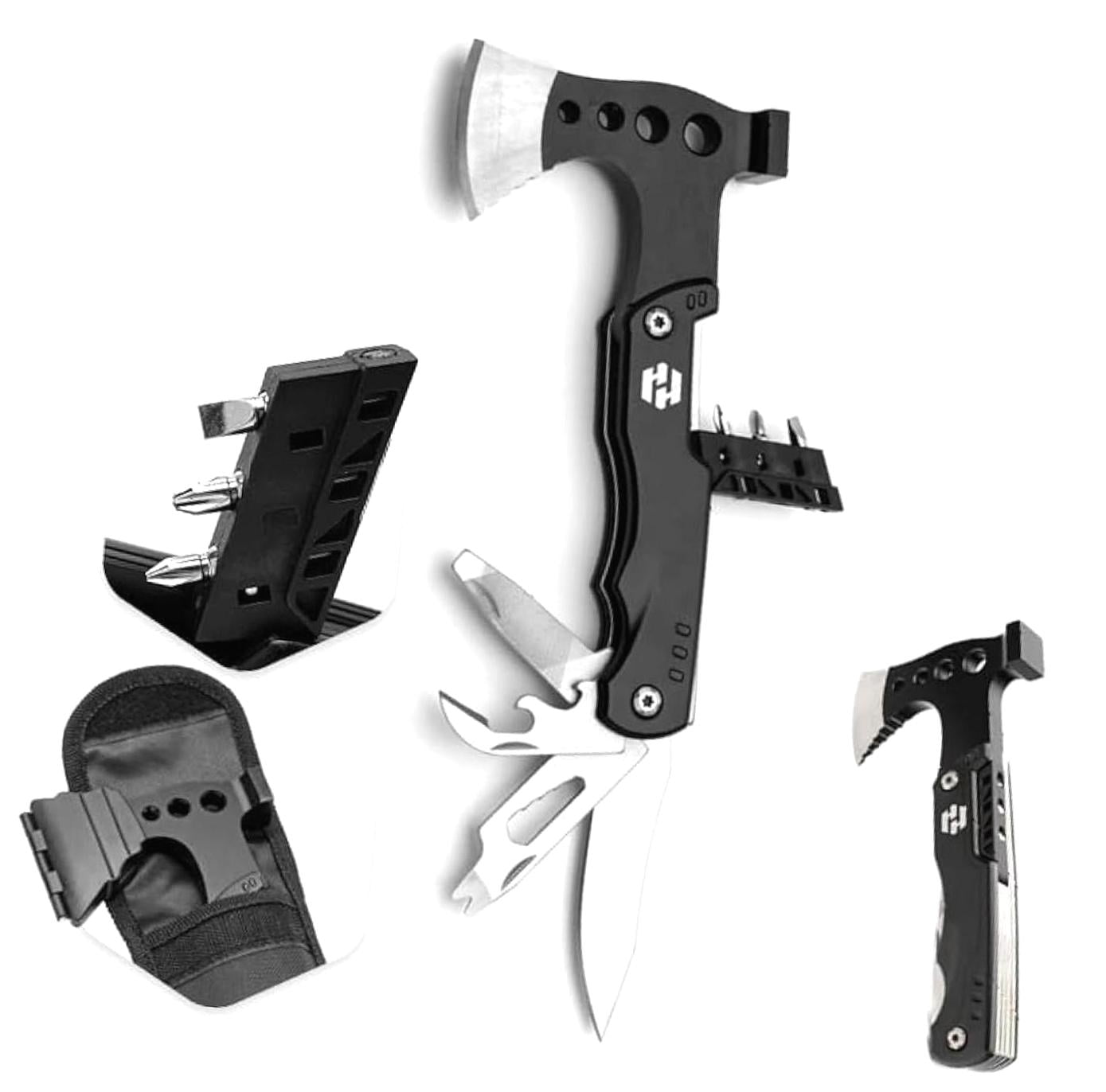 Highcool Camping - 10 In 1 Stainless Steel Pocket Hatchet Multi-tool ...