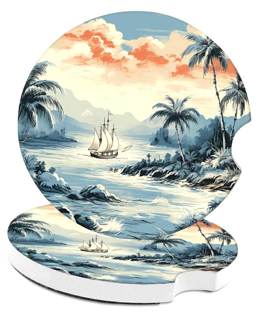 Highcool Car Cup Holder Coaster, 2 Pack Absorbent Anti Car , Humorous ...