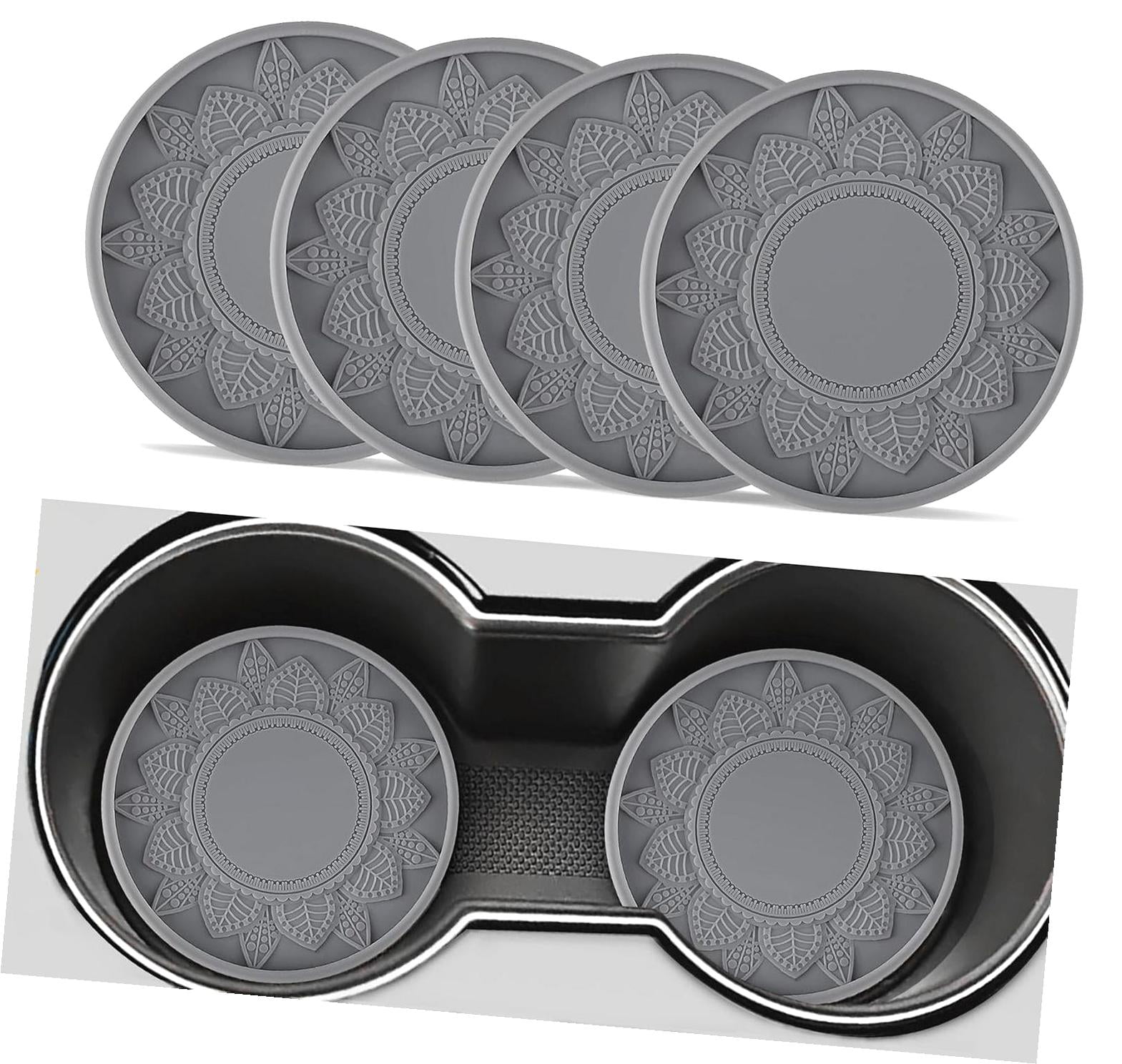 Highcool Car Cup Holder Coaster, 4PCS Silicone Cup Holders Embedded in ...