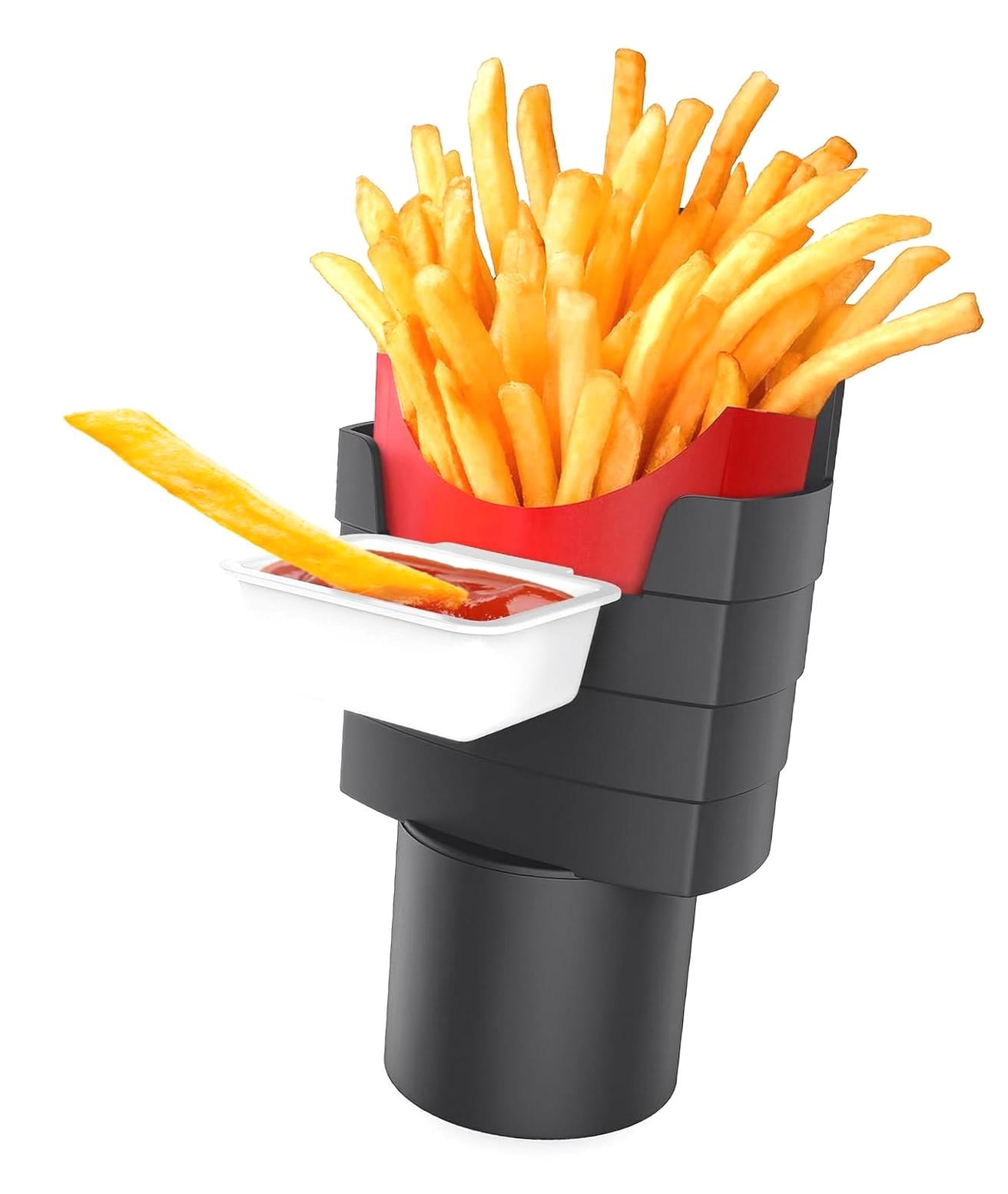Highcool Car French Fry and Dipping Sauce Holder, Includes Sauce Cup ...