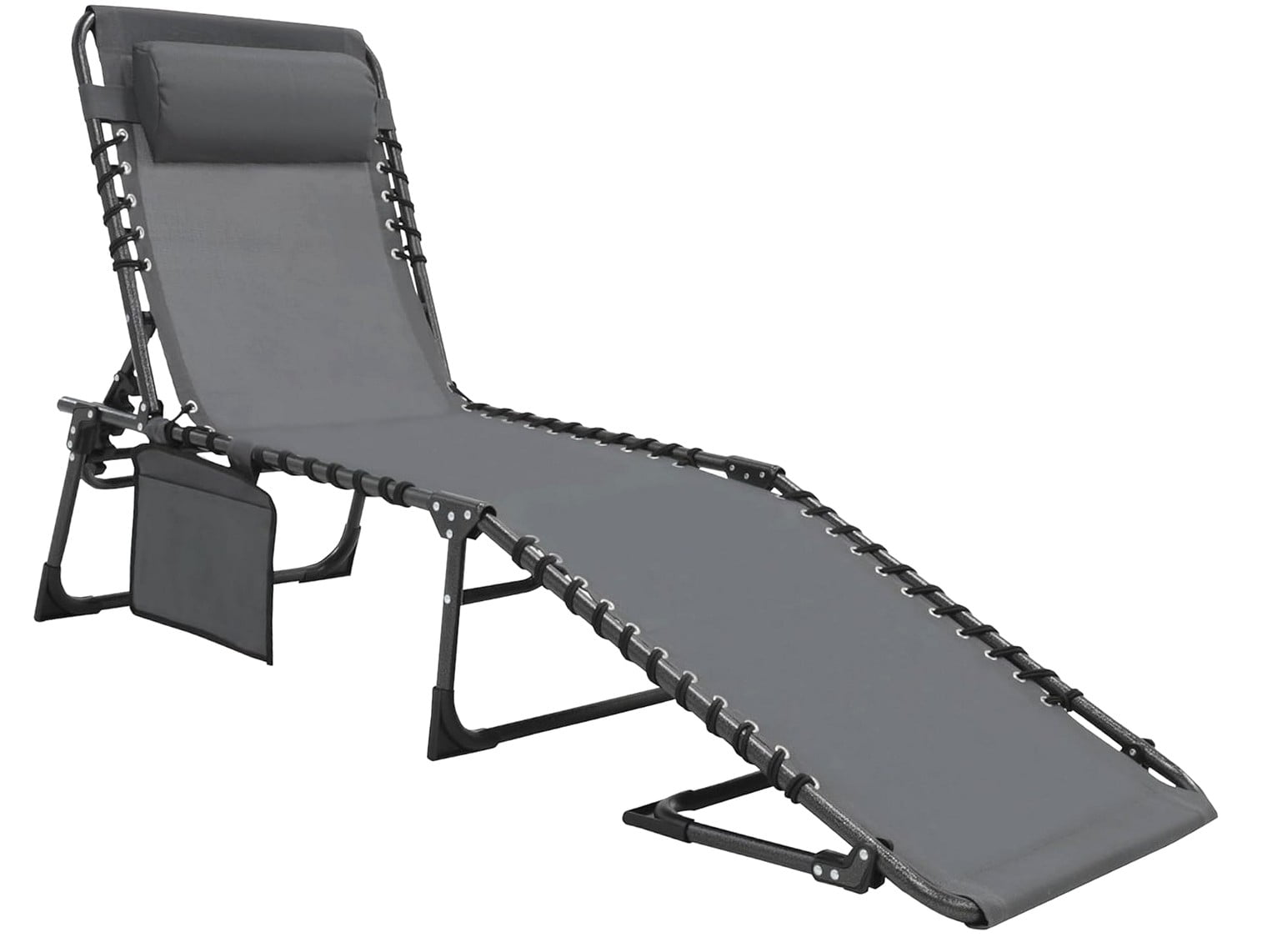 Highcool Chaise Lounge Chair 5-Position for Outside, Upgraded Sun ...