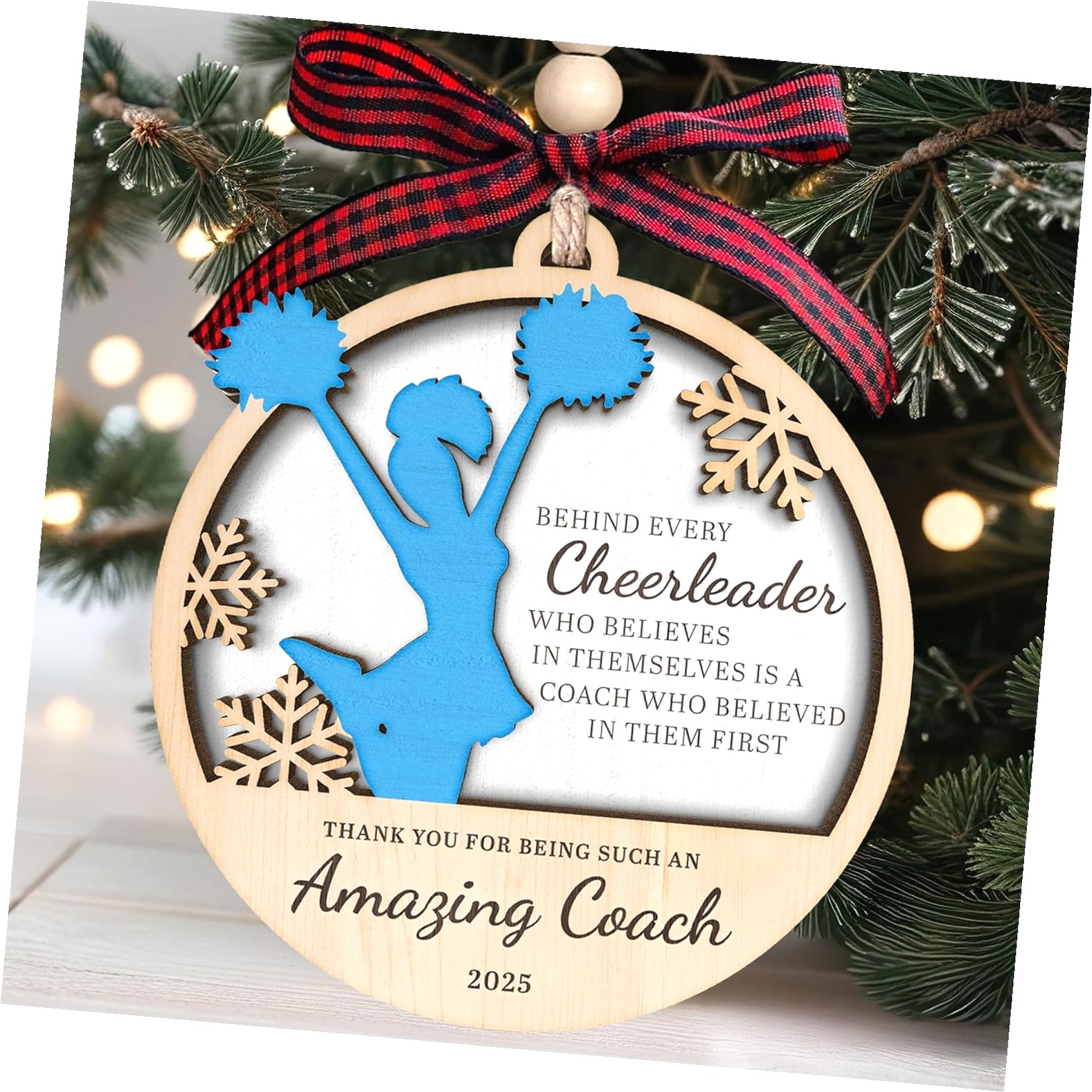 Highcool Cheerleader Ornament Cheerleading Christmas Thank You ...