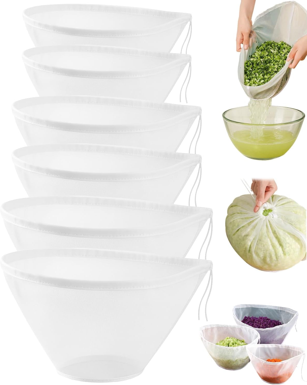 Highcool Cheesecloth for , Nut Milk Bag, Cheese Cloths, Fine Strainers ...