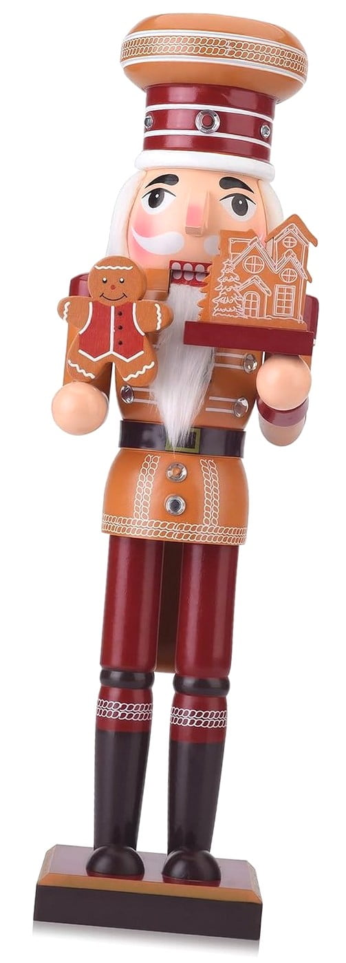 Highcool Christmas Soldier, 14 Inch Gingerbread Wooden Festive Figures ...