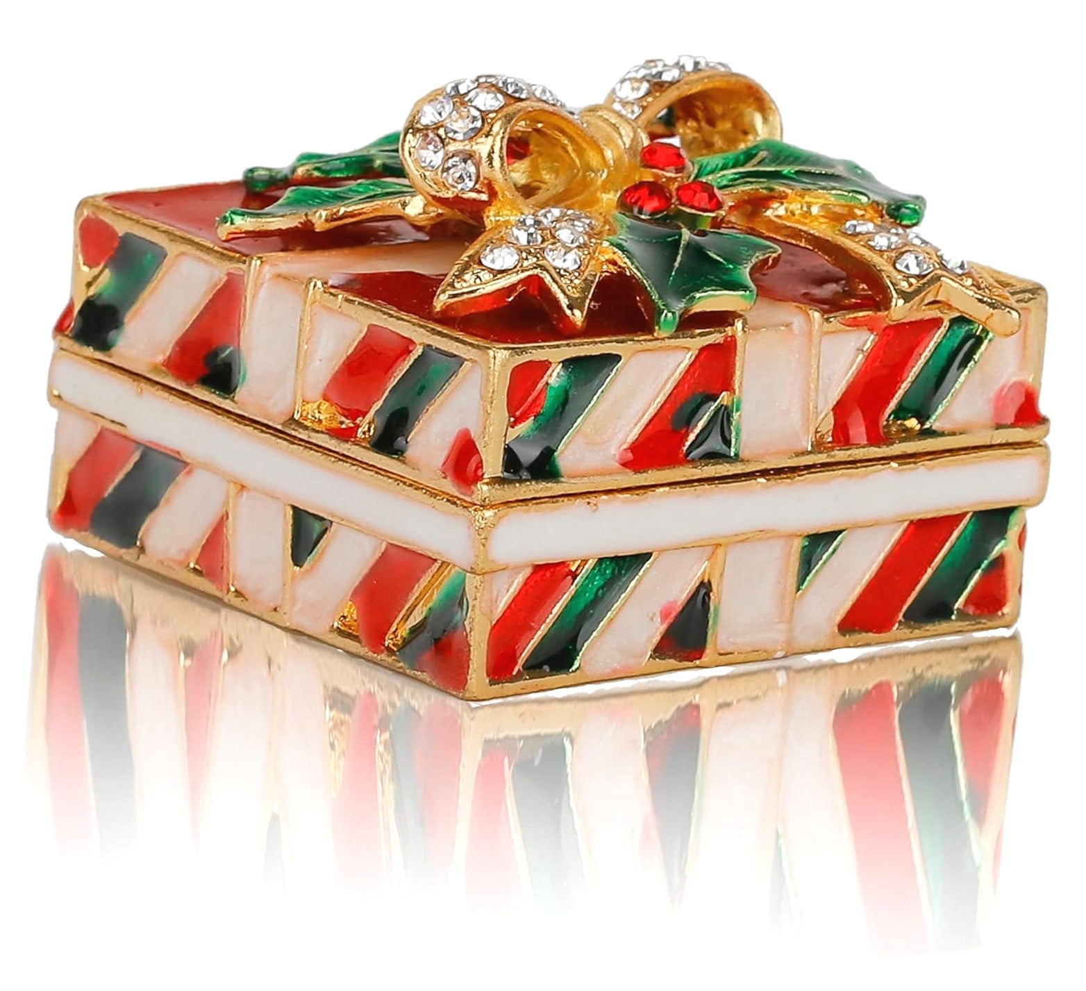 Highcool Christmas Trinket Boxes Hinged Jewelry Box Hand Painted Box ...