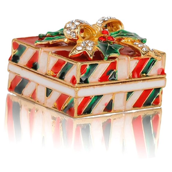 Highcool Christmas Trinket Boxes Hinged Jewelry Box Hand Painted Box ...
