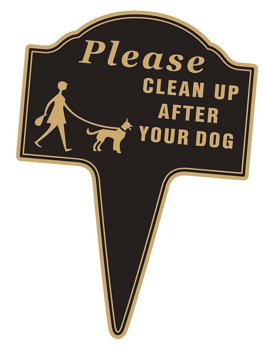 Highcool Clean After Your Sign, 10”x14” No Poop Signs for Lawn No ...