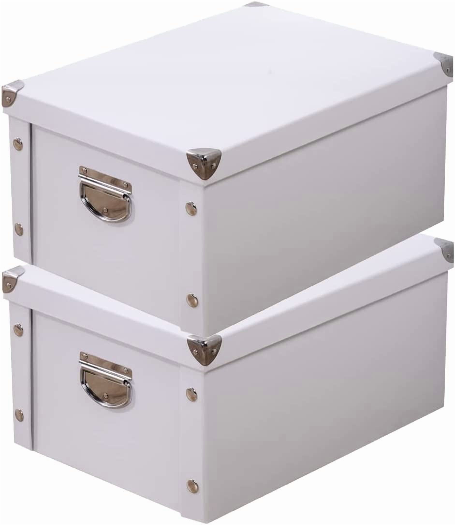 Highcool Collapsible Storage Box, Memory Box with Lid and Metal ...