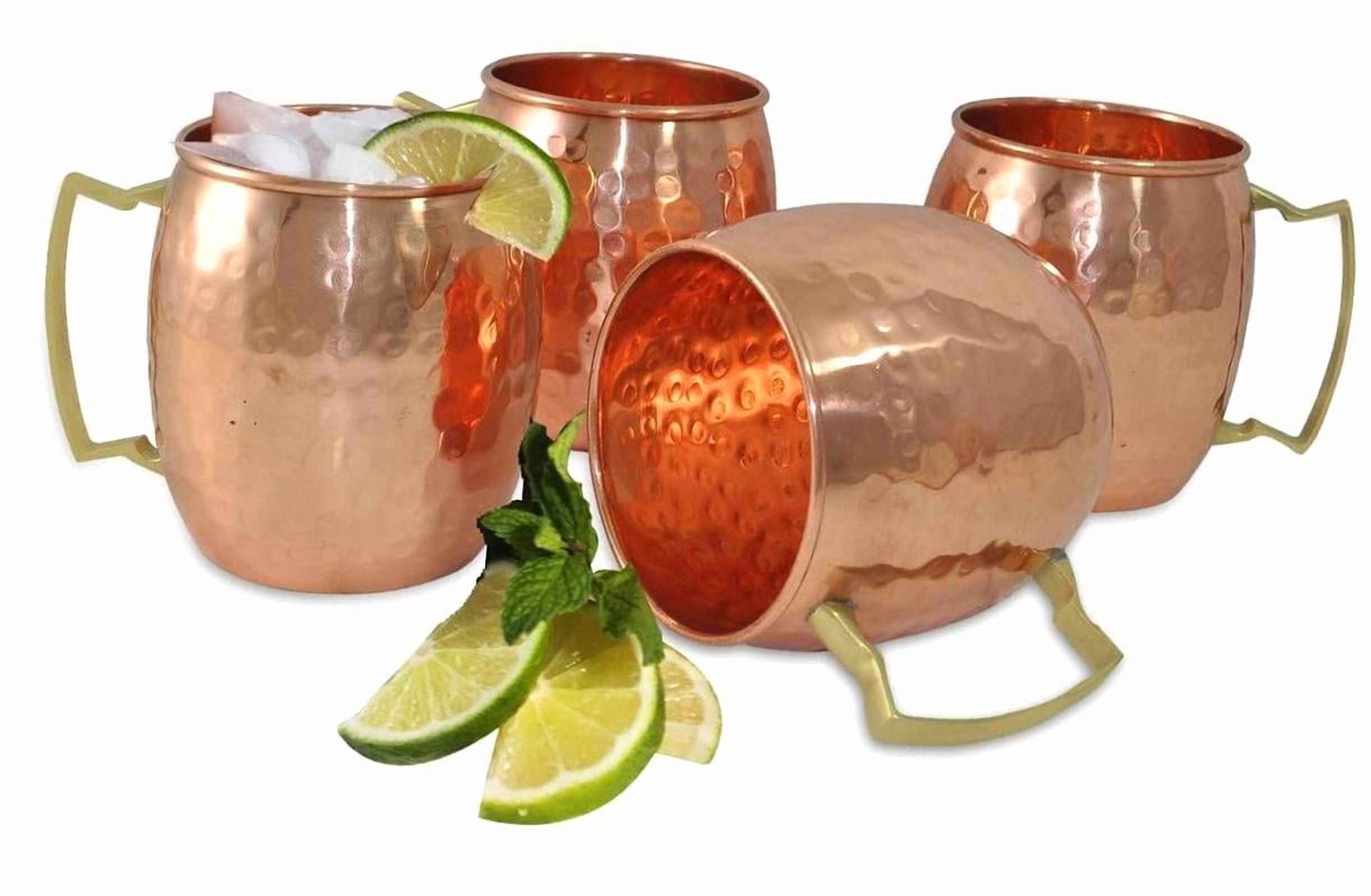 Highcool Collection of 4 Moscow Mule Solid Copper Mug 16 OZ - Pure ...