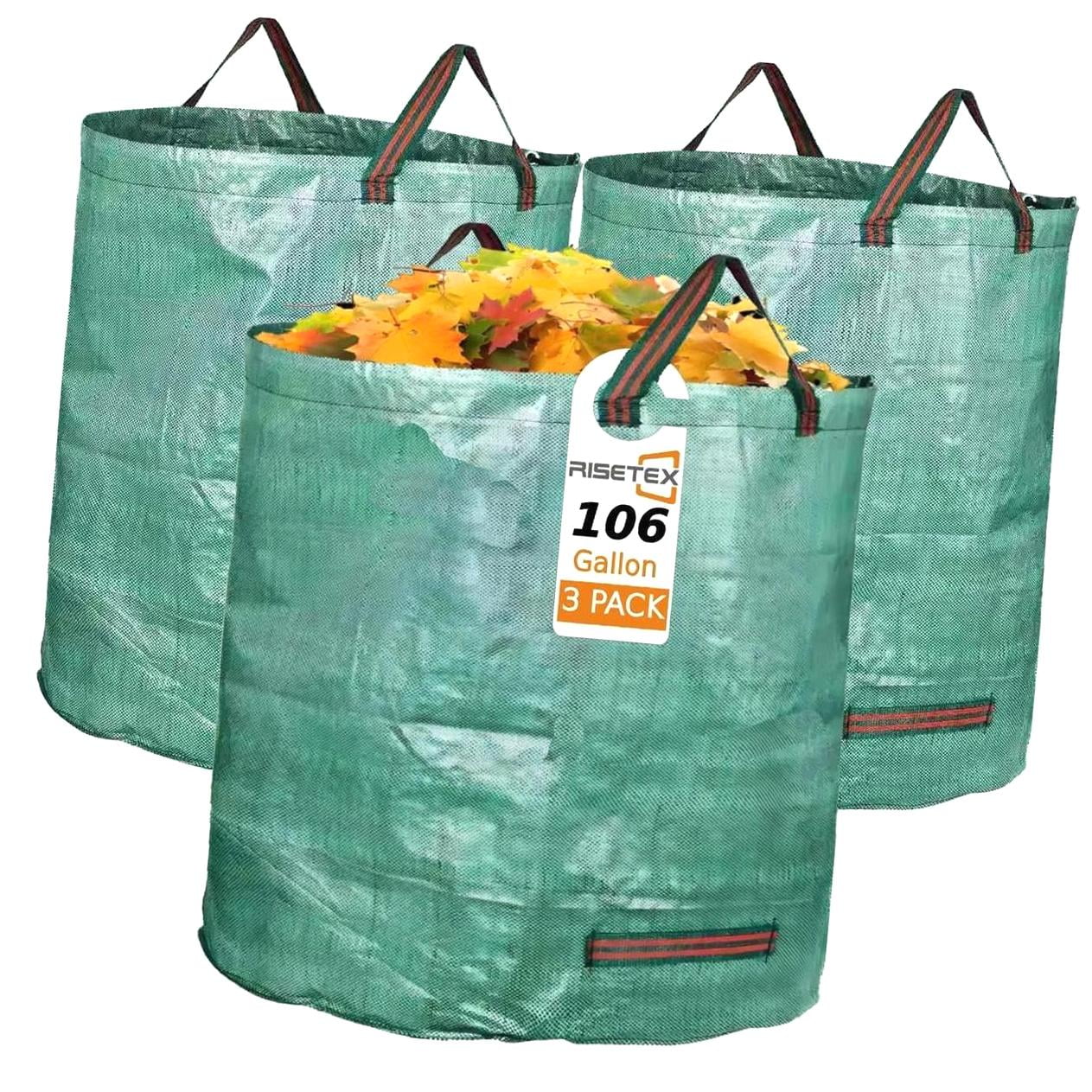 Highcool Collector 3-Pack | 106 Gallon Bags | Self-Standing Yard Waste ...
