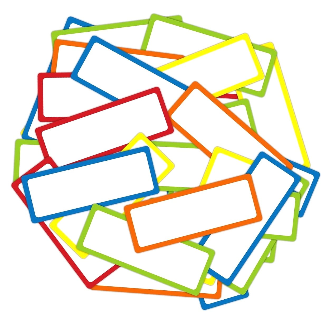 Highcool Colored Border Labels 3.1x1.2 Inch, Labels for Whiteboards ...