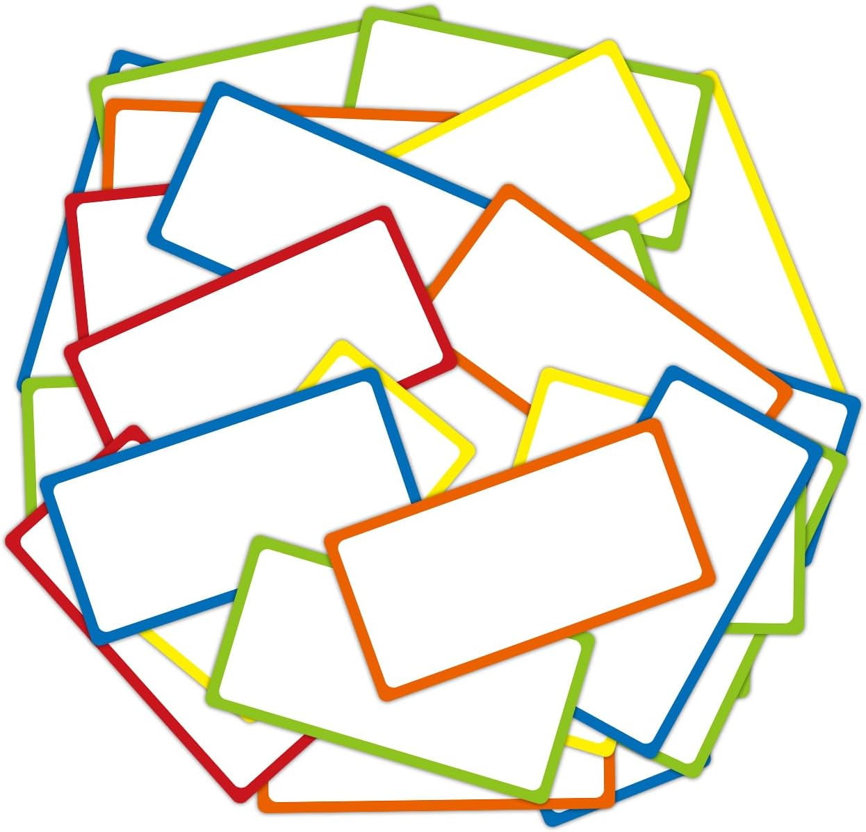 Highcool Colored Border Labels 4x2 Inch, Labels for Whiteboard, Pack of ...