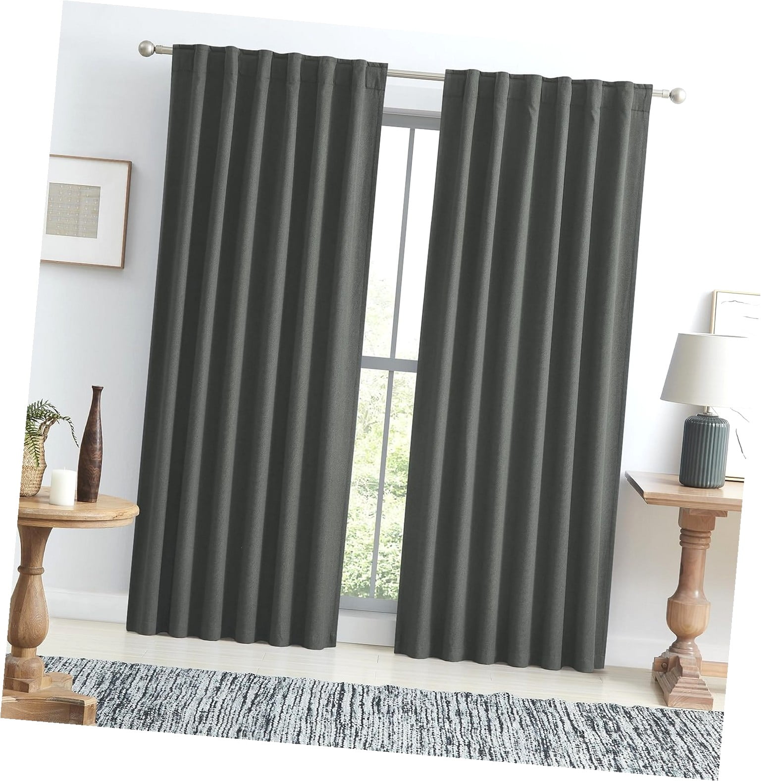 Highcool Complete 100% Curtains, Smart Noise Reducing Drapes, Full ...