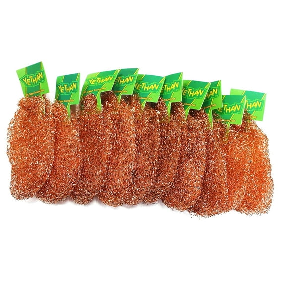Highcool Copper Scouring Pad, Scrubbing Scour 10 Pieces per Pack, Pure ...
