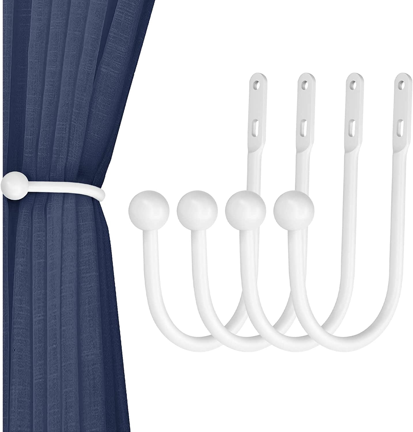 Highcool Curtain Tiebacks Drapery Holdbacks Style (White) - Walmart.com