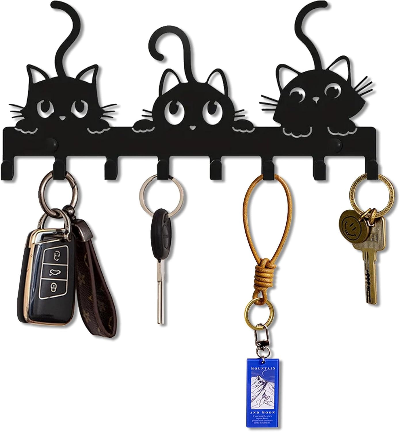 Highcool Cute s Metal Key Rack Wall Mount, Entryway Coat Hooks Wall ...