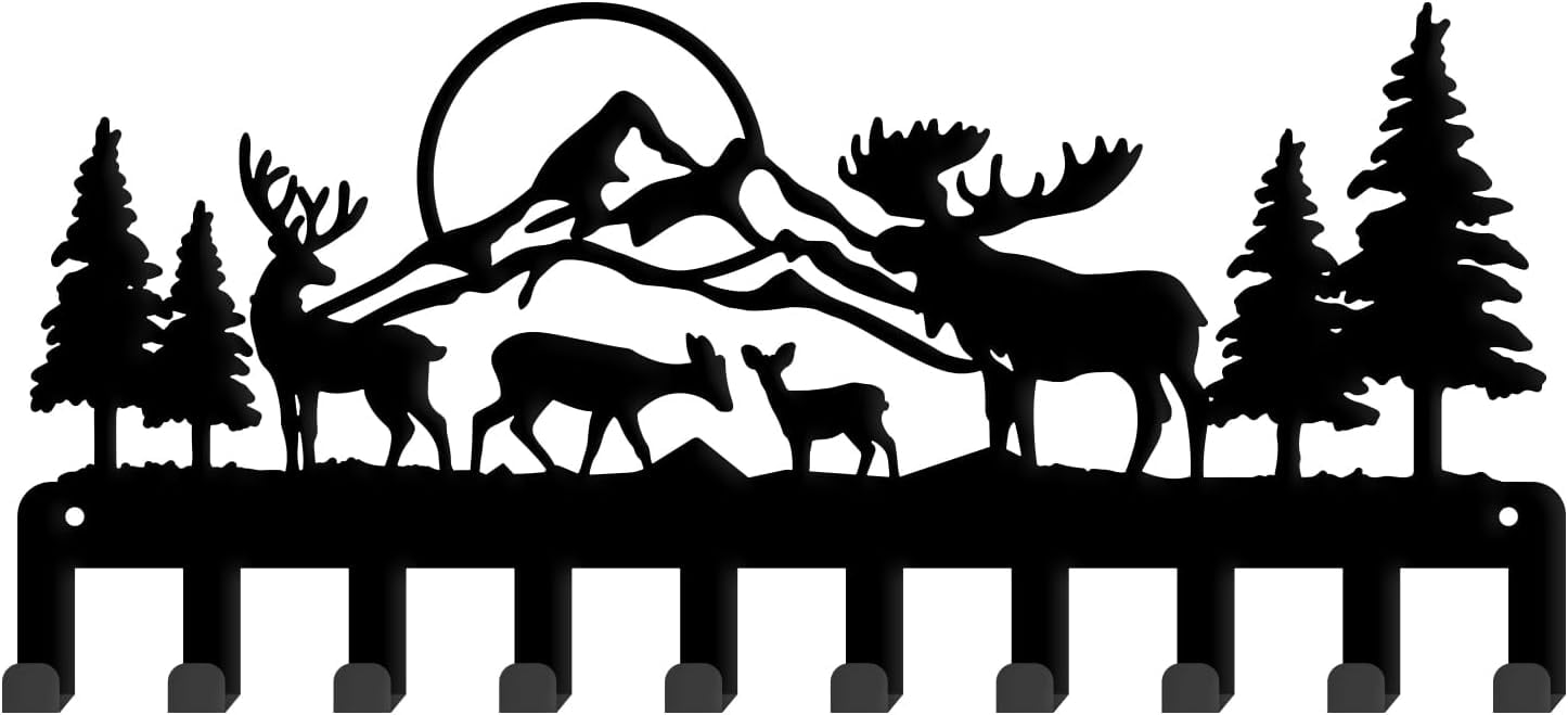 Highcool DANT Forest Deer Key Holder Natural Scenery Animals Metal Key ...