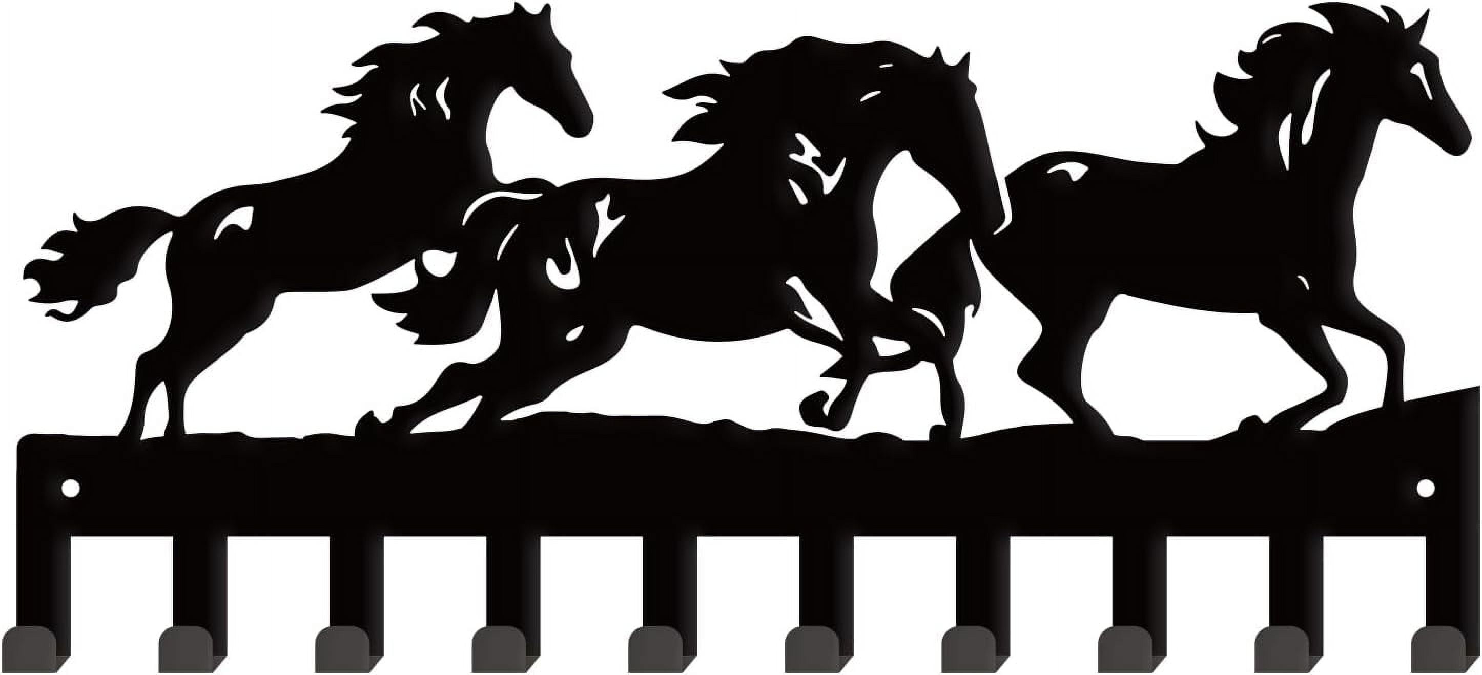 Highcool DANT Horses Metal Key Holder Animal Decorative 10 Hook Key ...