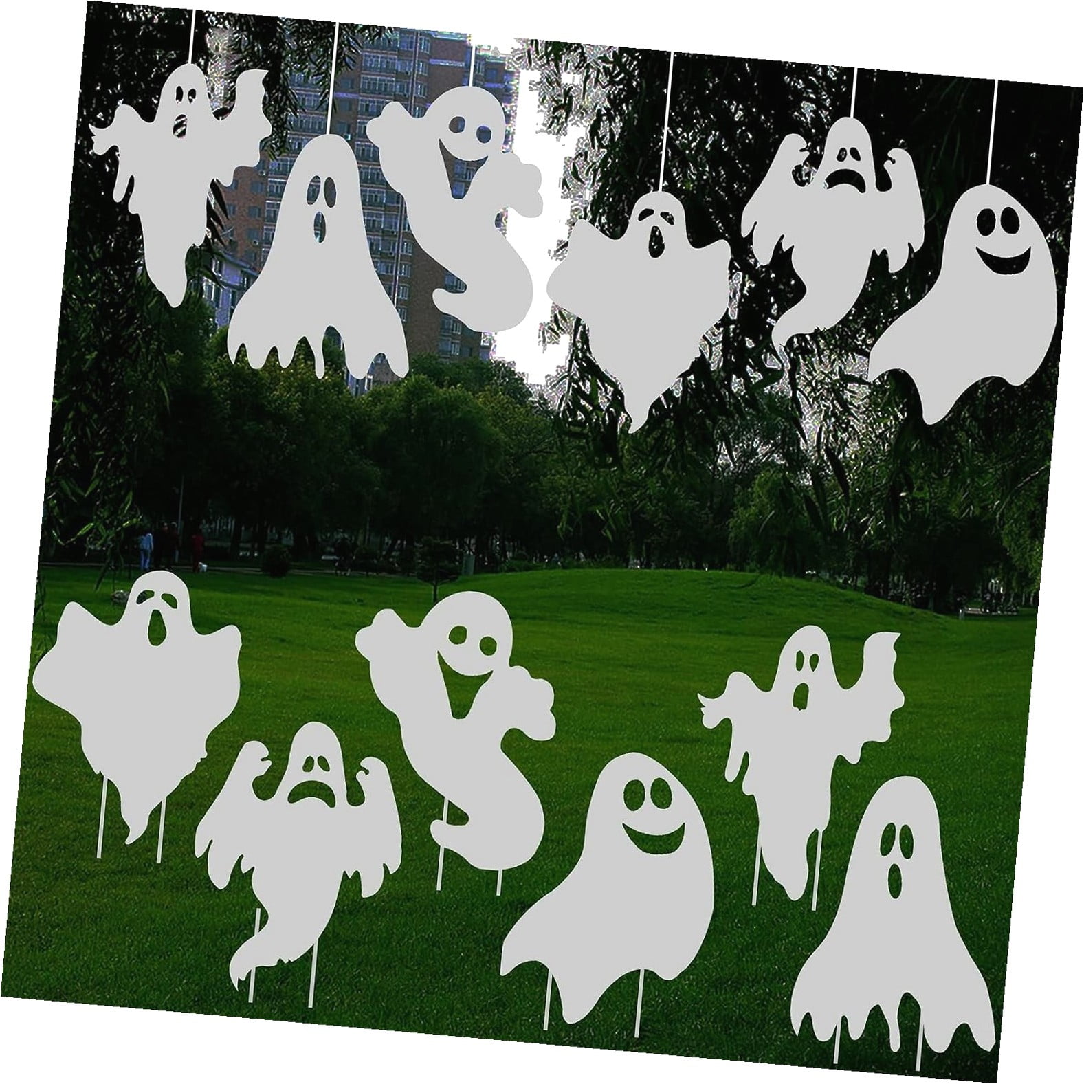 Highcool Decorations Yard Signs Stakes 6PCS Lawn Decorations Signs with ...