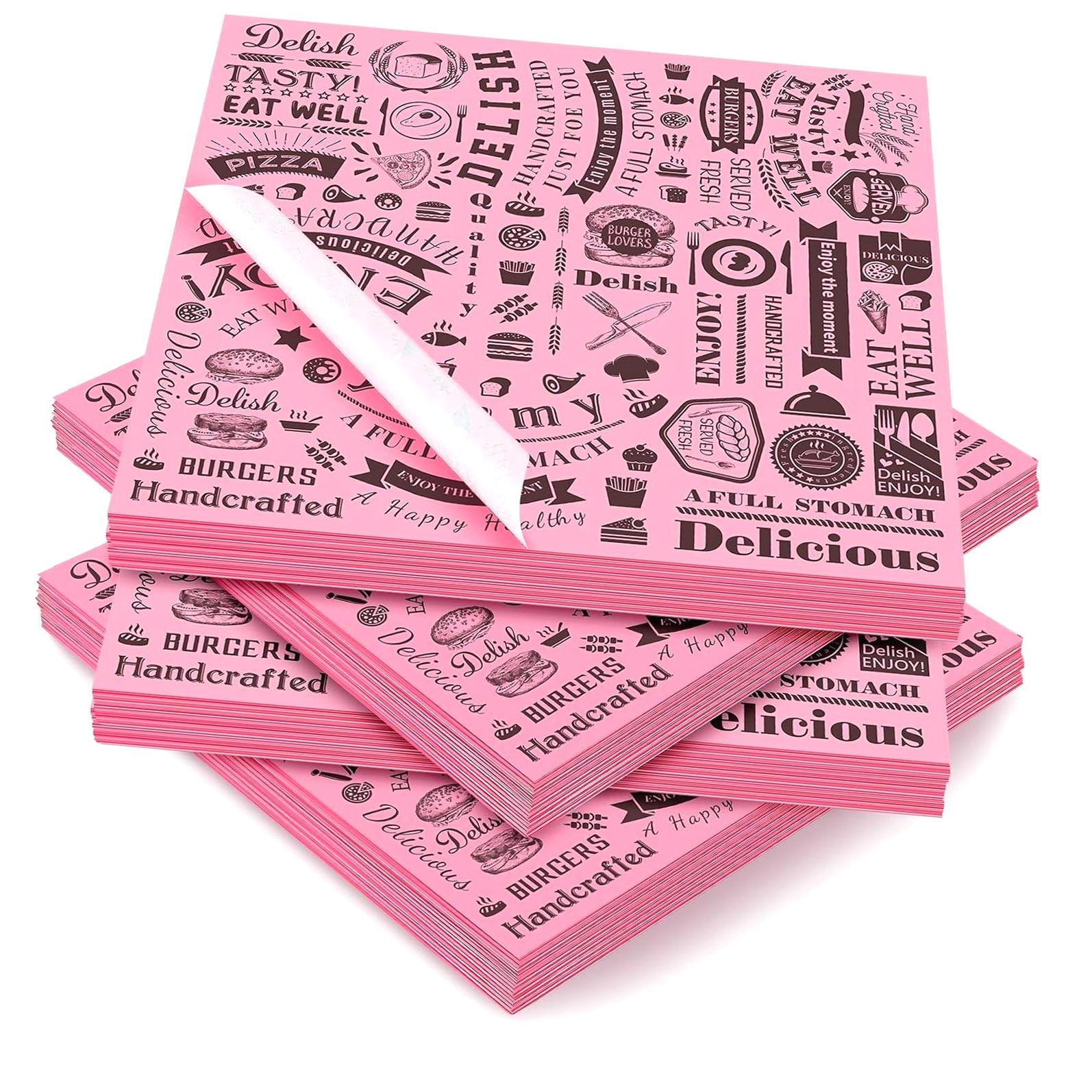 Highcool Deli Wax Paper Sheets 12 x 12 Inch Square, Grease Resistant ...