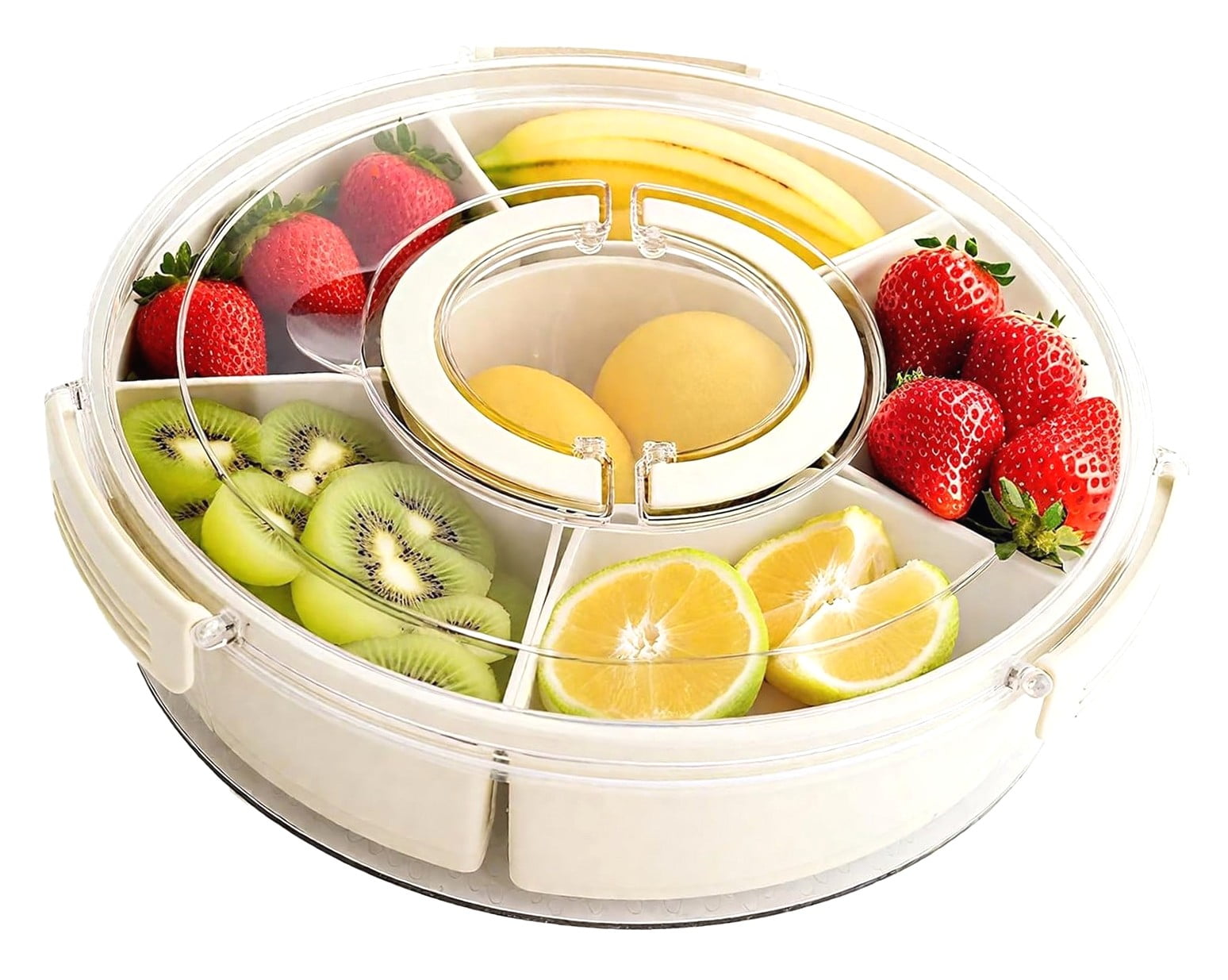 Highcool Divided Container with Lid and Handle for Fridge Snackle Box ...