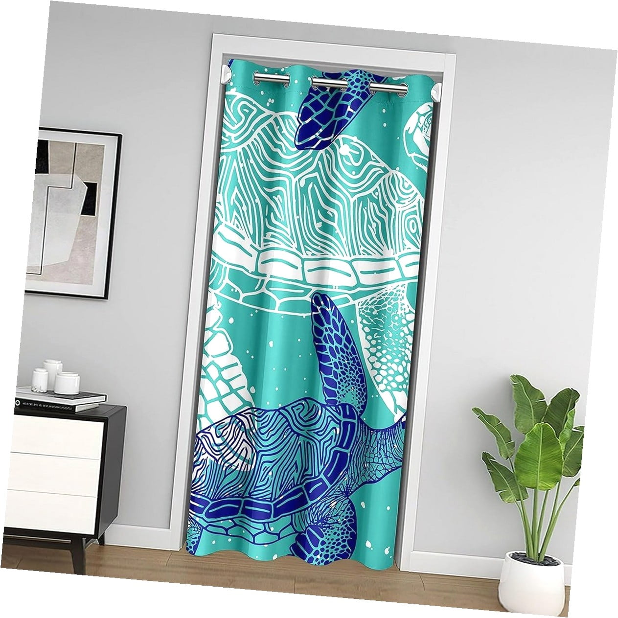 Highcool Door Curtain for Doorway Privacy 34"x80" Single Panel Ocean ...