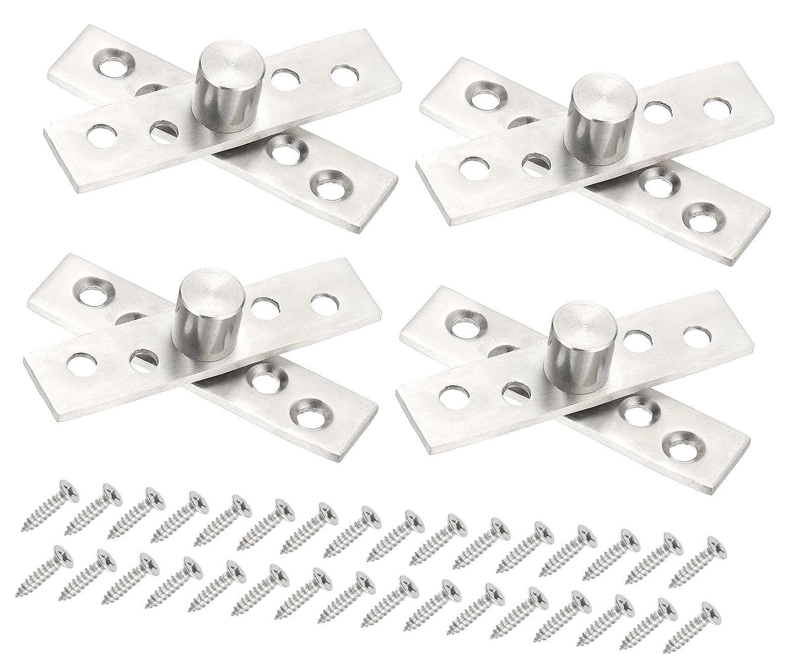 Highcool Door Pivot Hinges, 4 Set 360 Rotating Door Hinges Central Axis ...