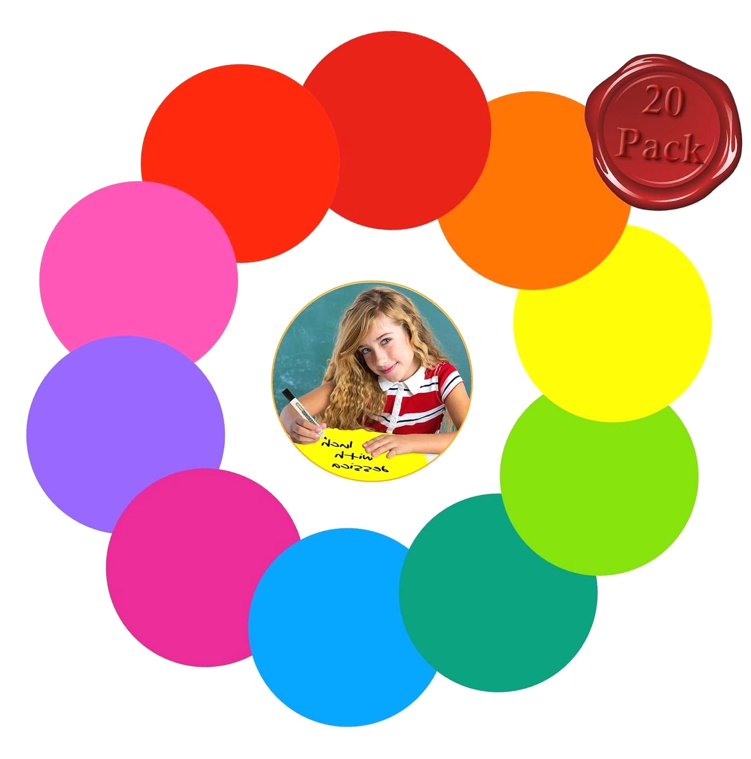 Highcool Dots Circles Whiteboard Marker Removable Stickers Spots for ...