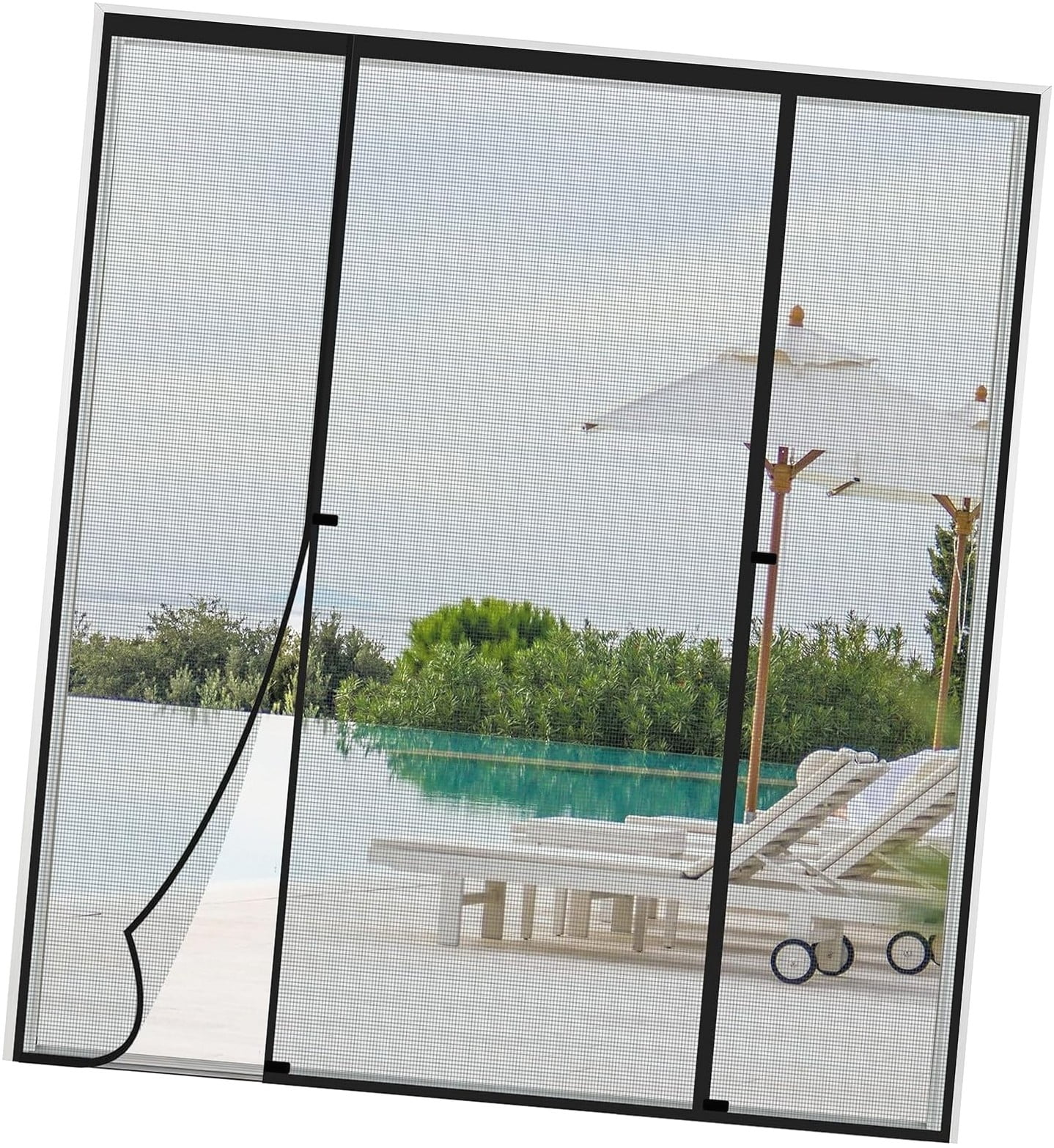 Highcool Double Opening Screen Door for Sliding French Door, Door Size ...