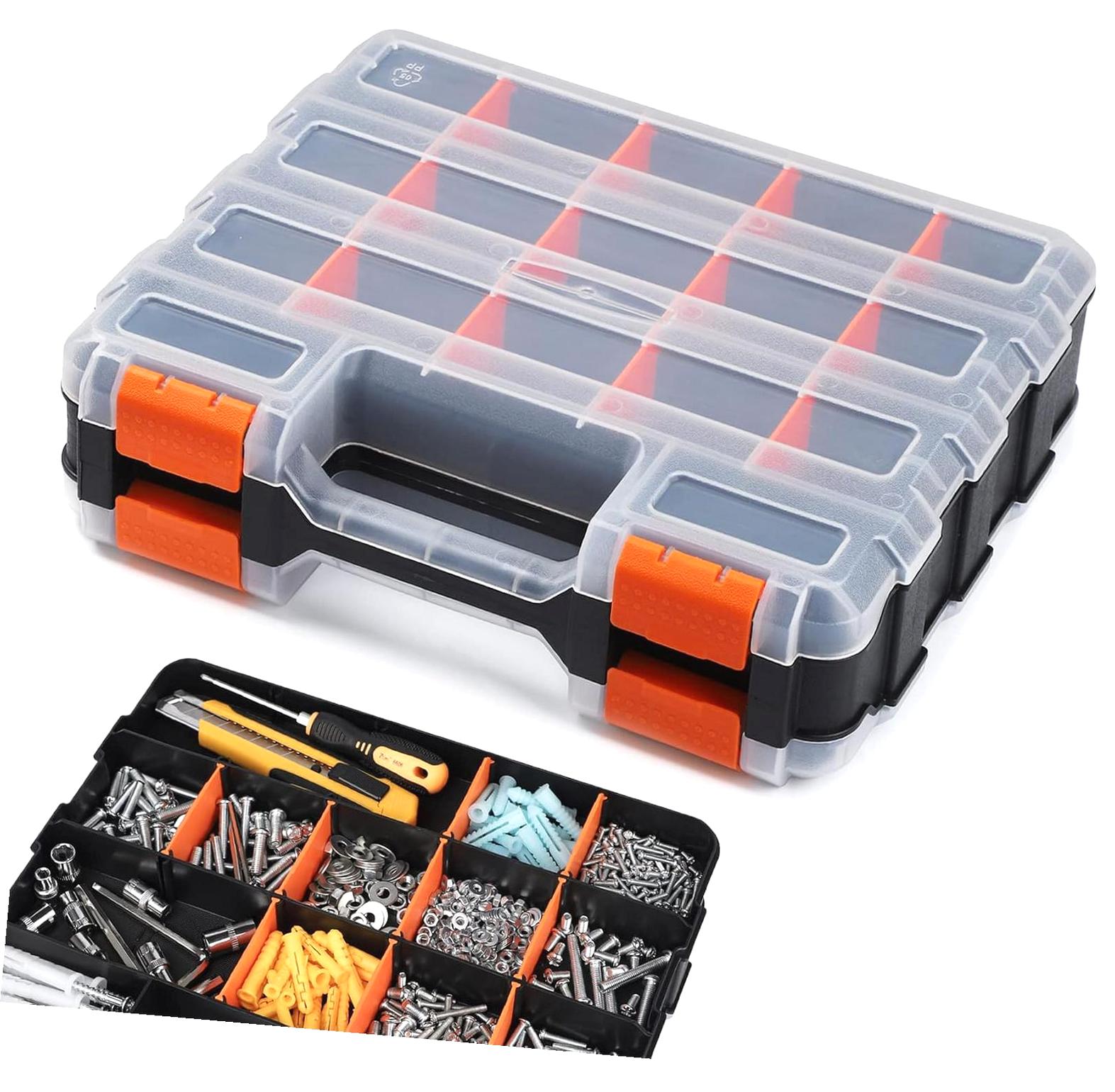 Highcool Double Side Tool Organizer, Hardware Storage Box, 34 ...