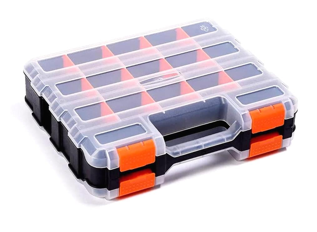 Highcool Double Side Tool Storage Box with Removable Plast Partition ...