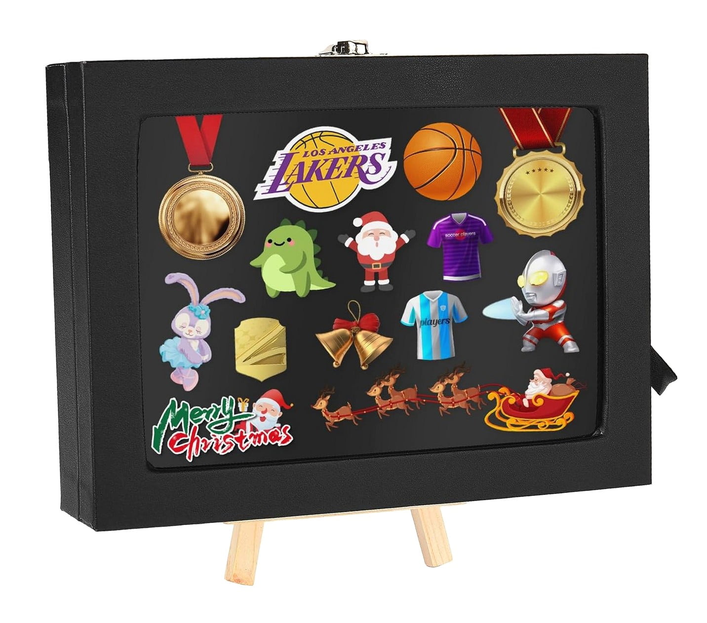 Highcool Dustproof Pin Display Case PU 8''x6'' Pin Display Shadow Box ...