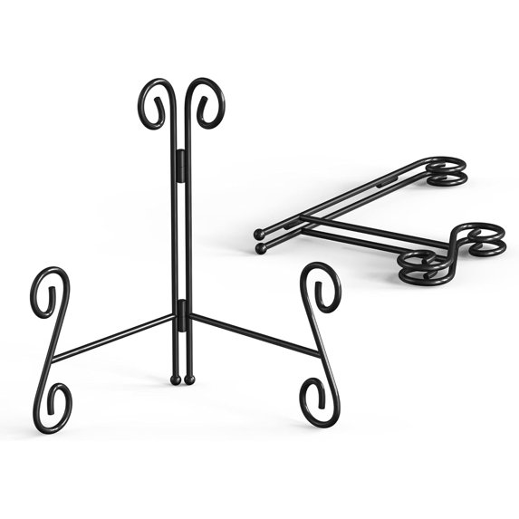 Highcool Easel Stand, 8 Inch Plate Stand, 2 Pack Metal Plate Holder for ...