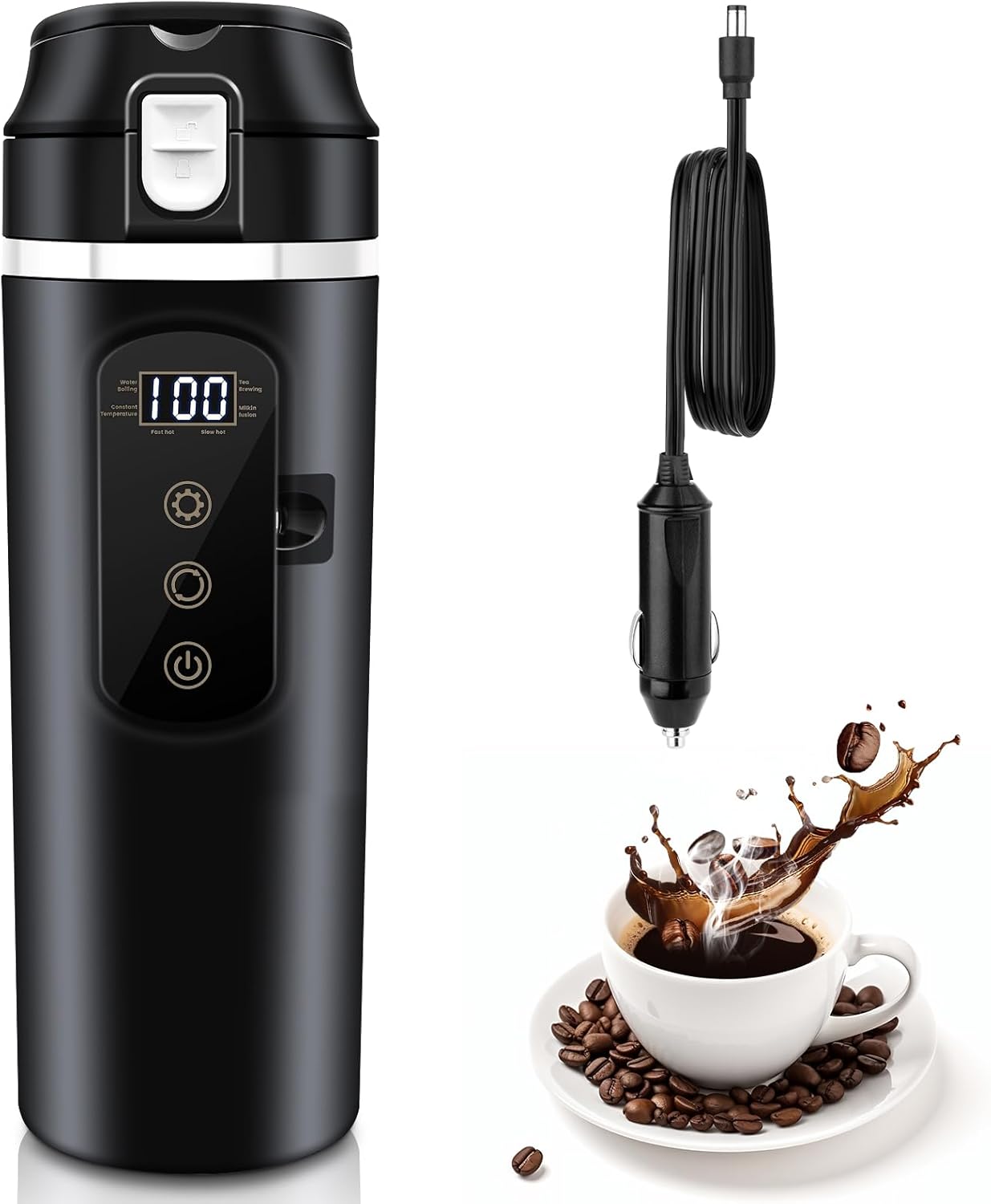 Highcool Electric Car Kettle /24V Water Boiler Travel Mug for Car ...