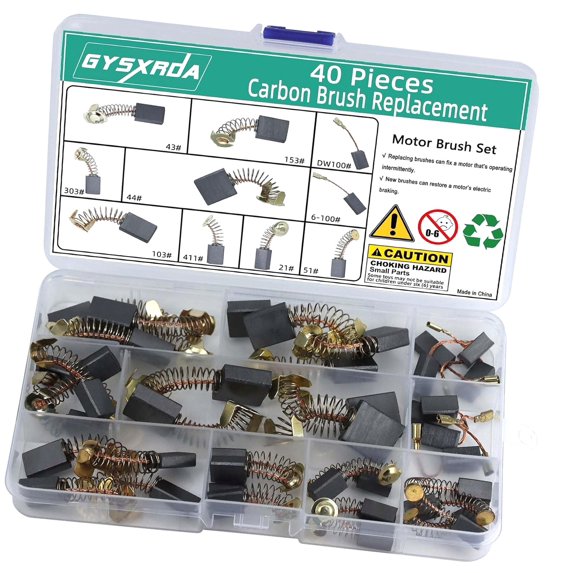 Highcool Electric Motor Carbon Set 40 Pack with 10 Sizes, Suitable for ...
