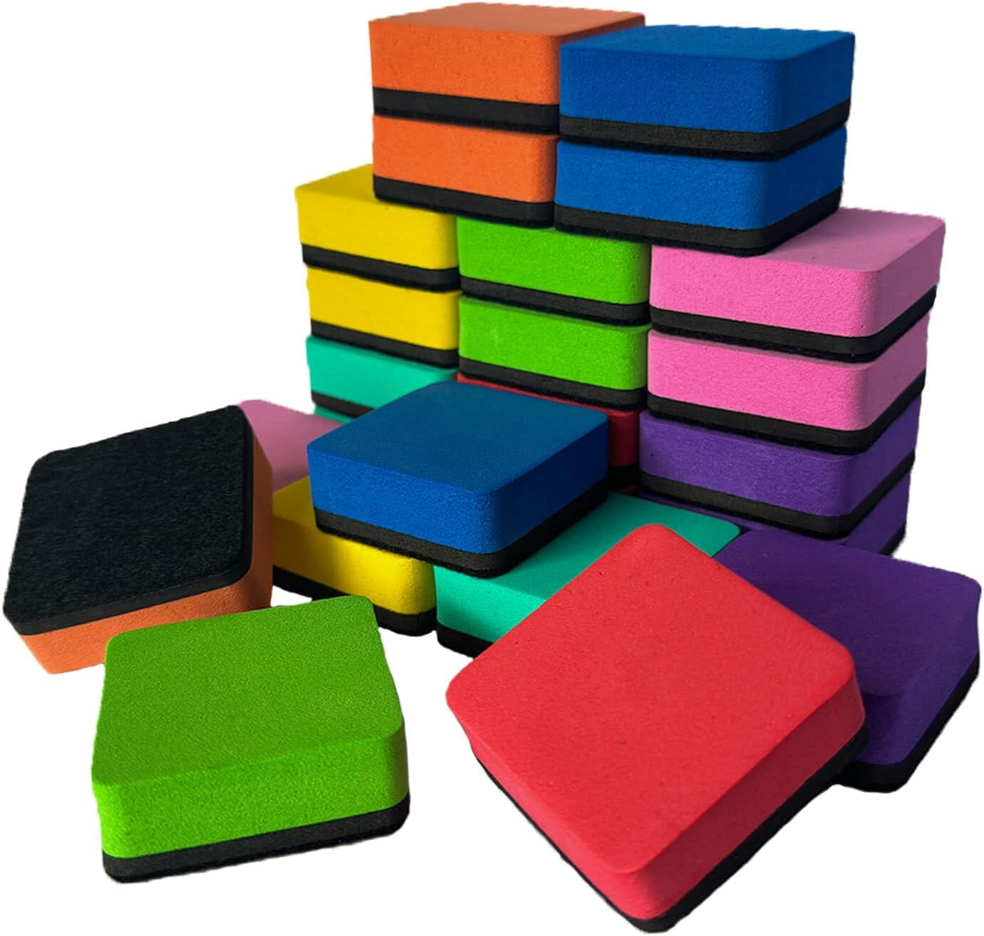Highcool Erasers, 24 Pack Whiteboard Dry Eraser Chalkboard Cleaner Bulk ...