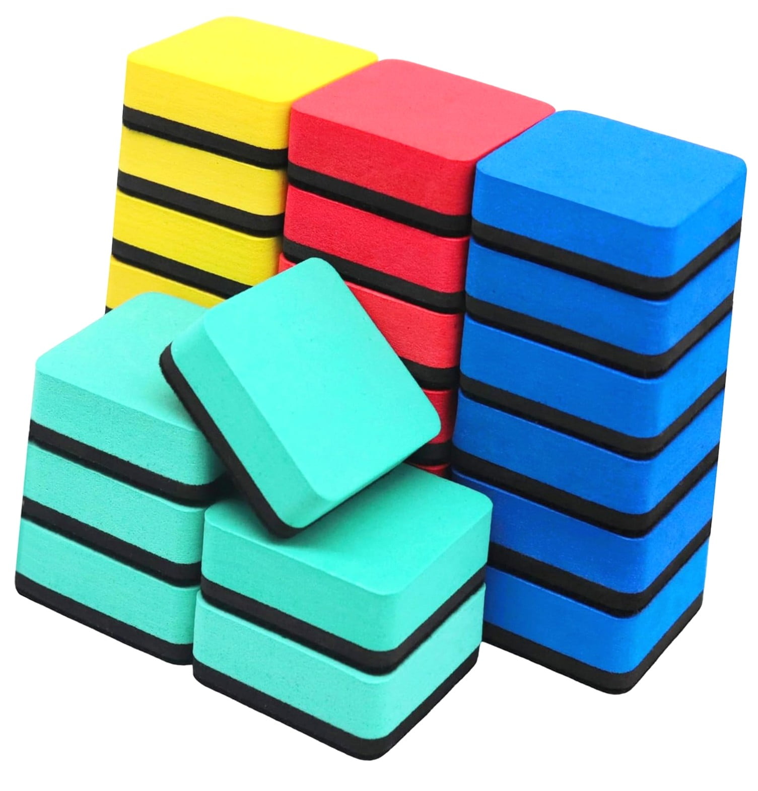 Highcool Erasers, 24 Pack Whiteboard Erasers for Students and Teachers ...