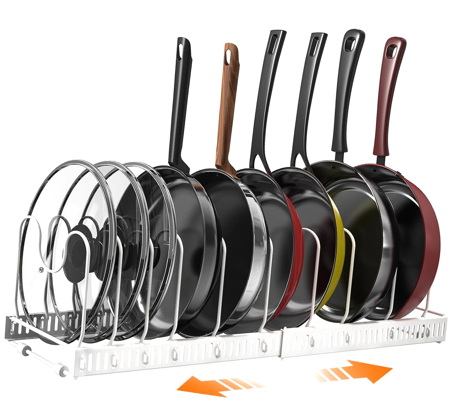 Highcool Expandable Pot and Pan Organizer for Cabinet with 10 Dividers ...